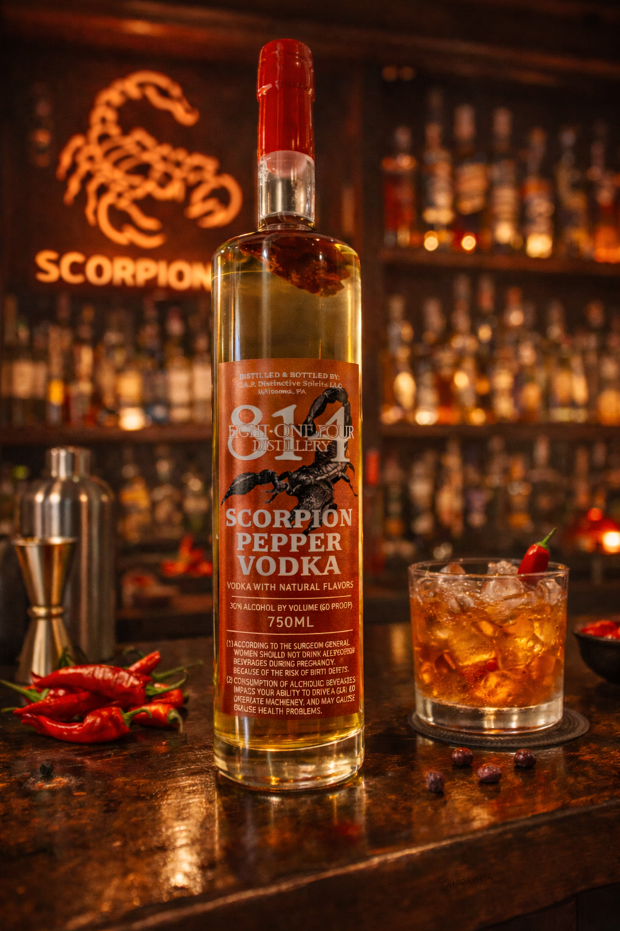 Scorpion Pepper Vodka – 814 Distillery